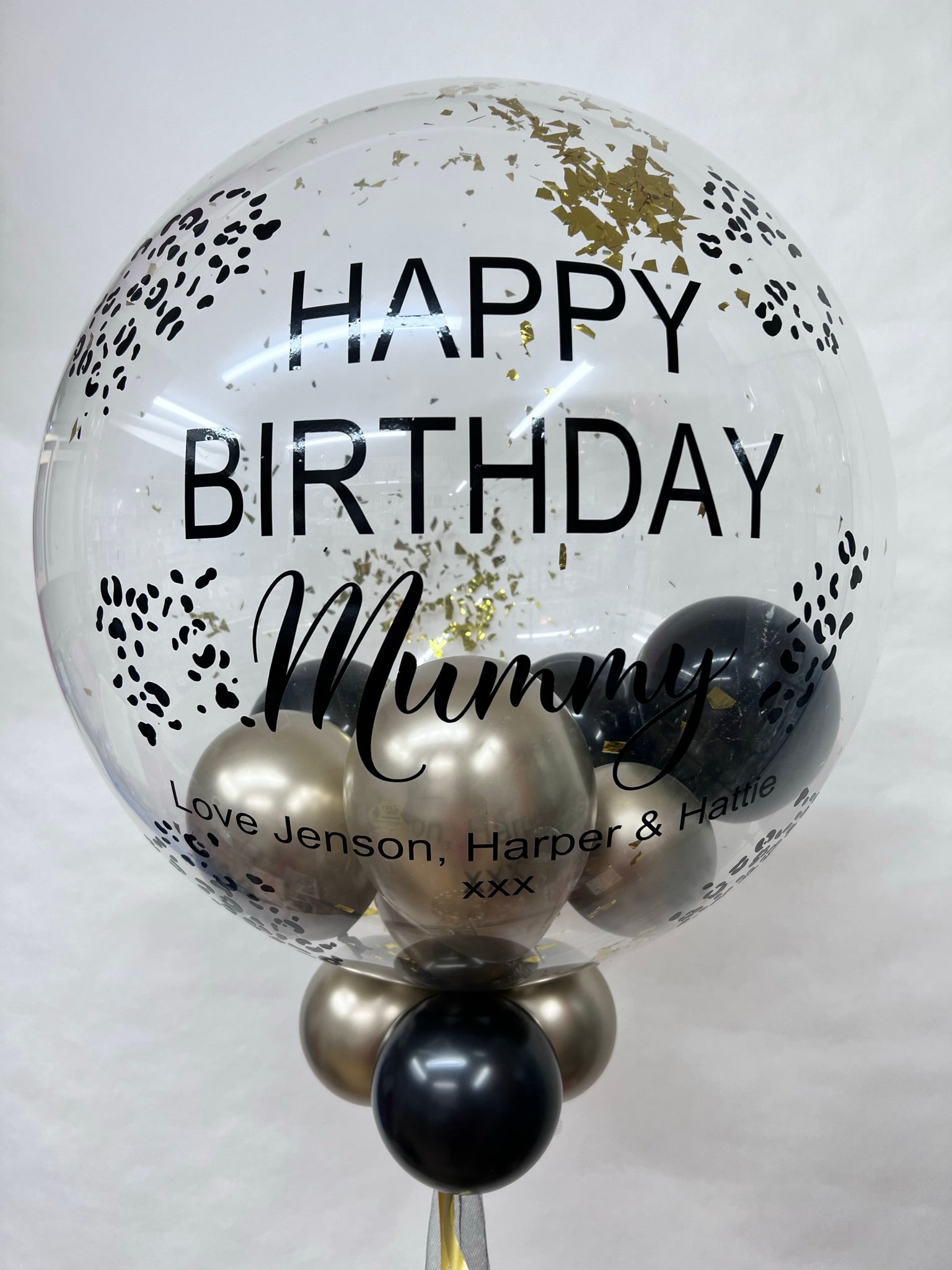 Personalised Leopard Print Clear Bubble Balloon | Enchanted Balloons ...