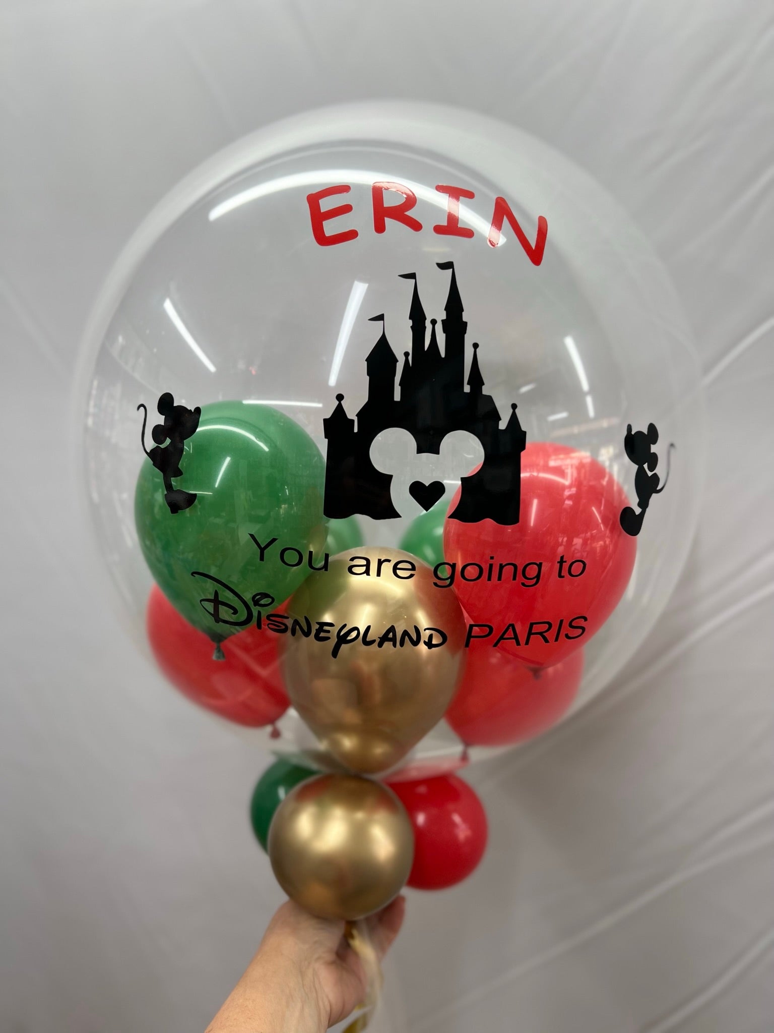 Personalised Disneyland Clear Bubble Balloon In A Box | Enchanted ...